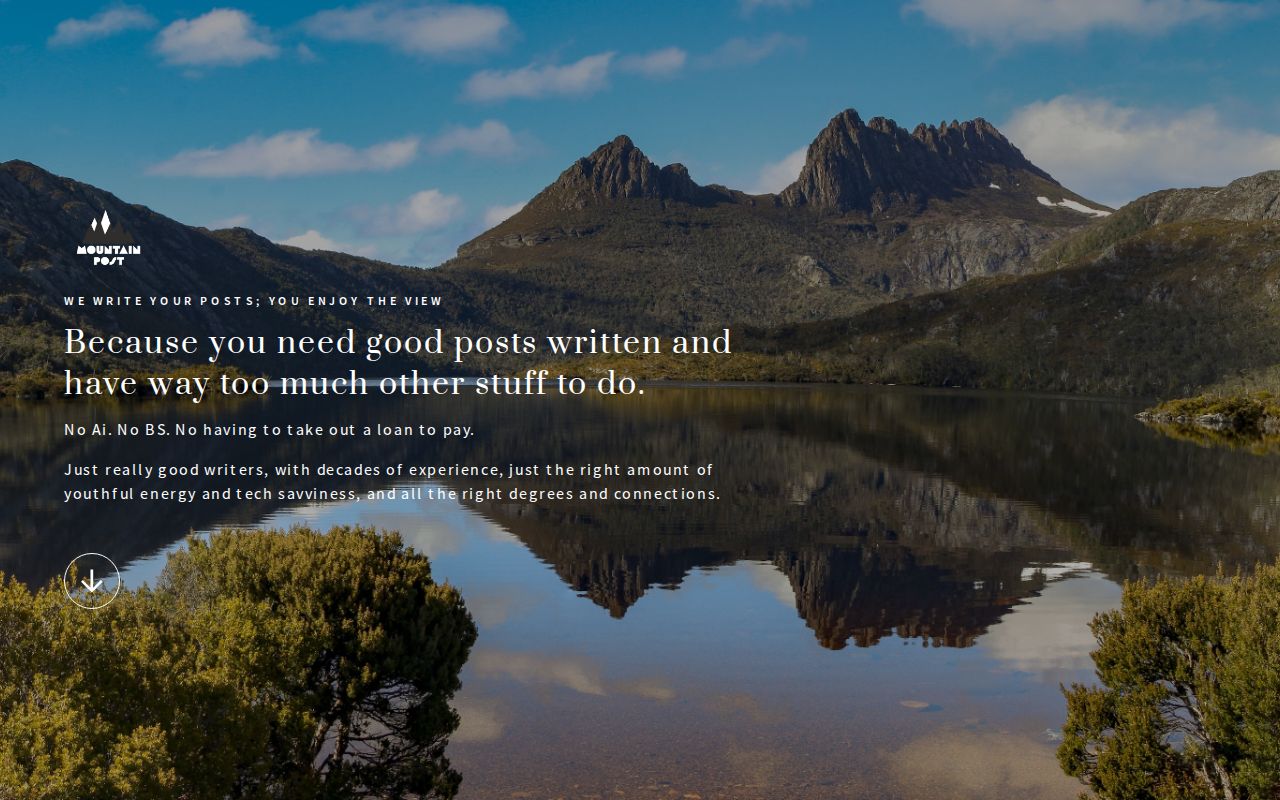 MountainPosts. We write your posts; you enjoy the view.